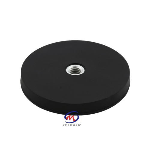 Rubber Coated Magnet, Neodymium Pot Mount Magnet, NdFeB Magnet with ...