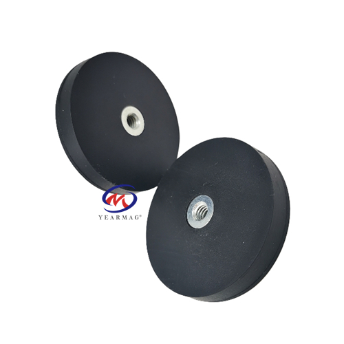 Rubber Coated Magnet, Neodymium Pot Mount Magnet, NdFeB Magnet with ...